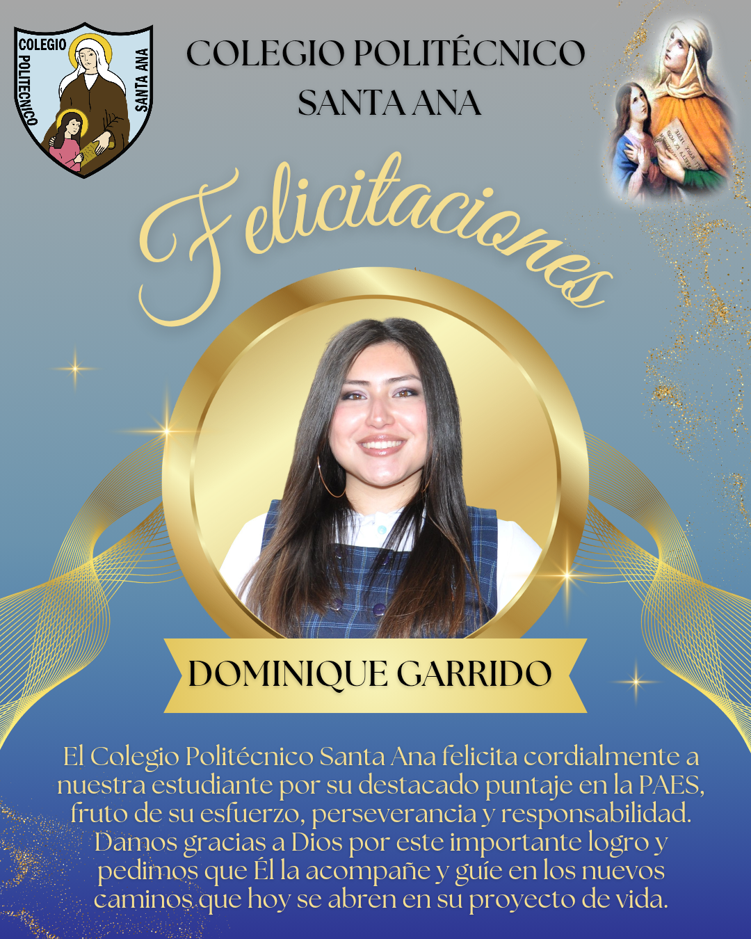 Felicitaciones a Dominique Garrido por su excelente puntaje en la PAES – Colegio Politécnico ...